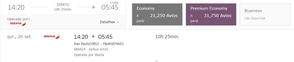As 10 melhores emissões em Classe Econômica no Iberia Plus - Passageiro de Primeira